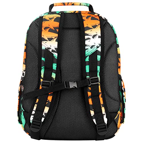 Choco Mocha Hawaii Shark Backpack for Boys Backpacks for Elementary School Backpack for Kids Backpack Boys 17 inch Backpack for Boys Shark Bookbag with Chest Strap 5-7 6-8 School Bag 2nd 3rd Grade