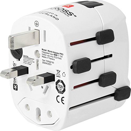 Skross Pro-World & USB Travel Adaptor, White
