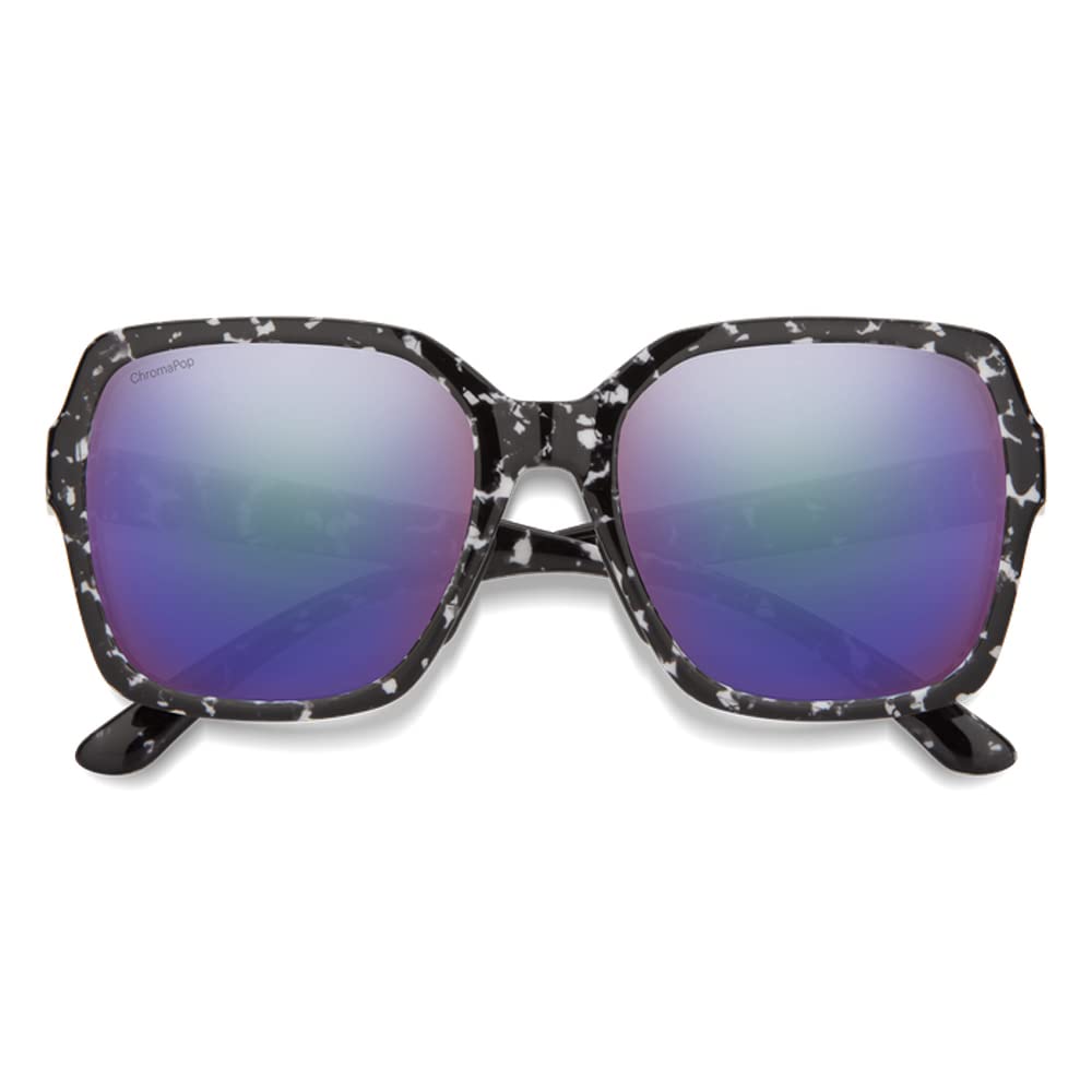 SMITH Flare Sunglasses – Performance Sports Sunglasses for Cycling, Running, Baseball, Golf – for Men & Women – Black Marble + ChromaPop Polarized Violet Mirror