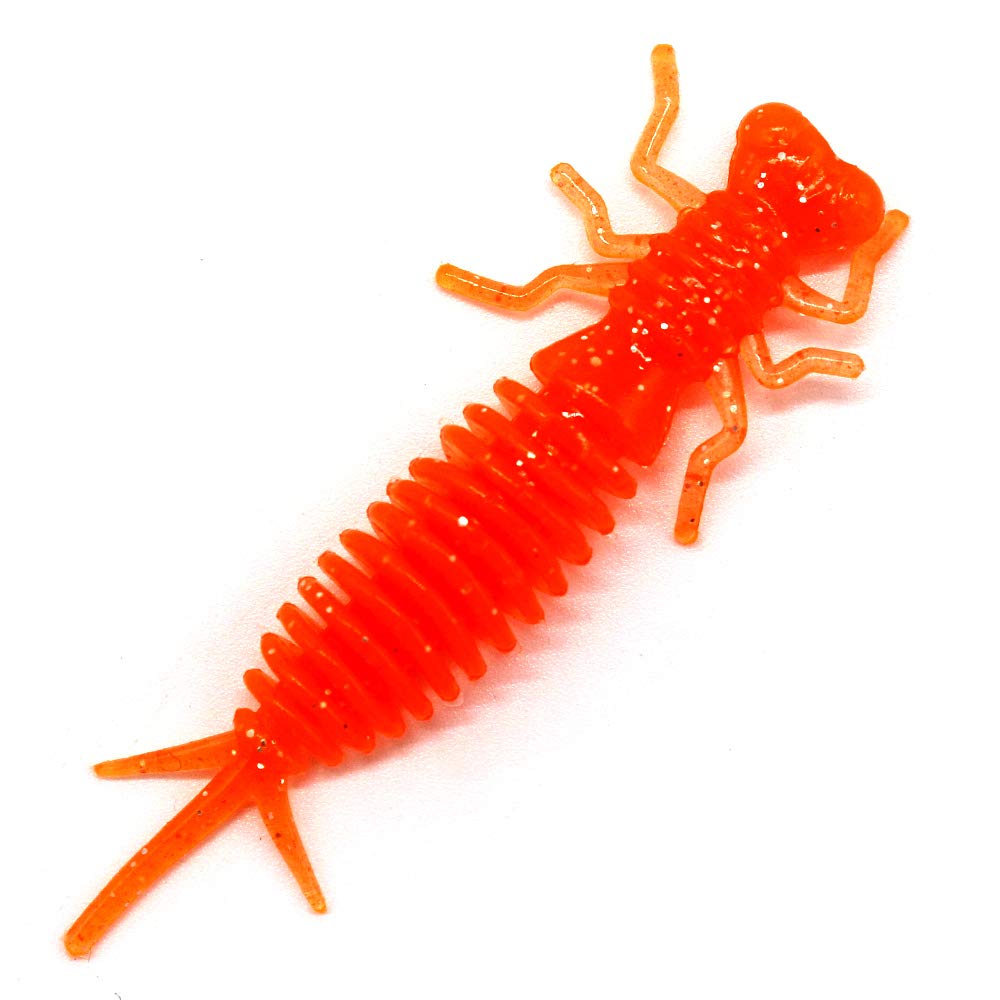 Adygil ADSL109/BRC55 Soft Silicone Lures for Bass, Trout, Crappie, 60pcs/Pack, 6 Colors, 10pcs Each Color.