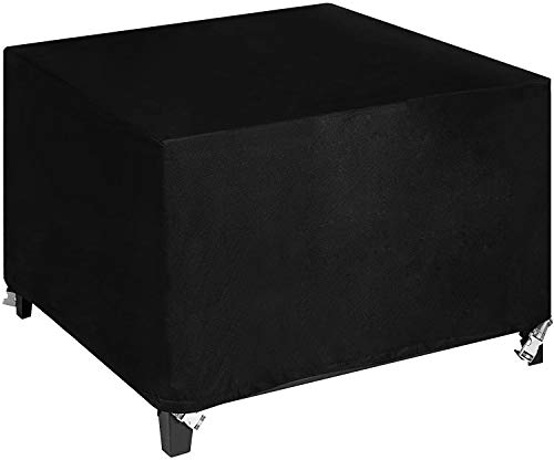 Bbqzone 31x31x24 Inches Fire Pit Cover Square, Fit for 28/30/31 inch Square Fire Pit Table, Heavy Duty Fabric with PVC Coating Rainproof and Windproof