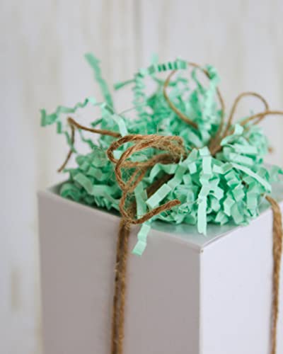MagicWater Supply Crinkle Cut Paper Shred Filler (1 LB) for Gift Wrapping & Basket Filling - Mint