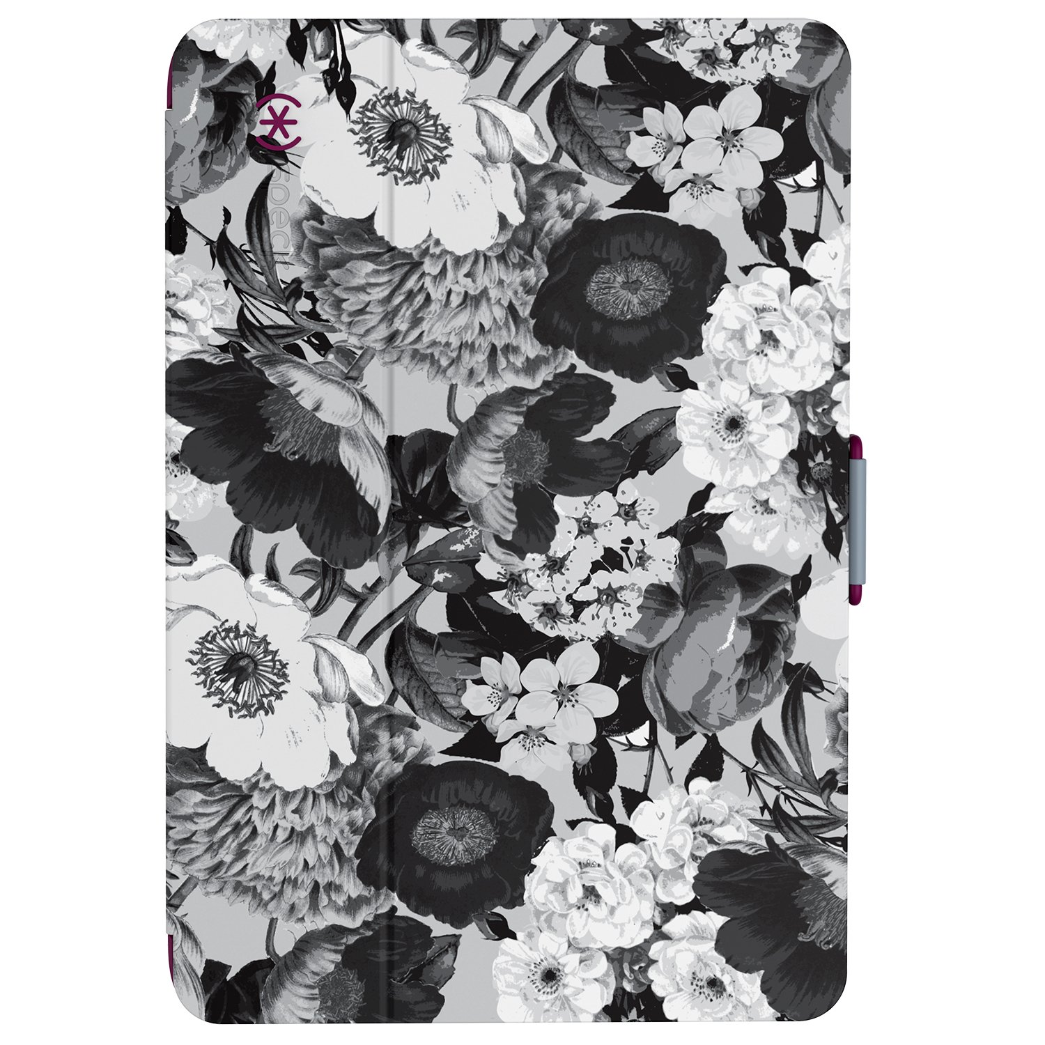 Speck Products StyleFolio Case and Stand for iPad Mini 4, Vintage Bouquet/Nickel Grey/Boysenberry Purple