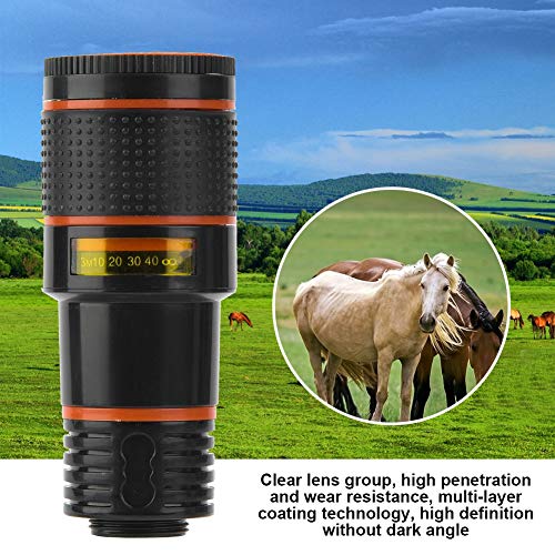 Cell Phone Camera Lens, Professional 12X Telephoto Lens, Telescopic Focusing Universal Phone Camera Lens for Mobile Phone Tablet Cell Phone Lens