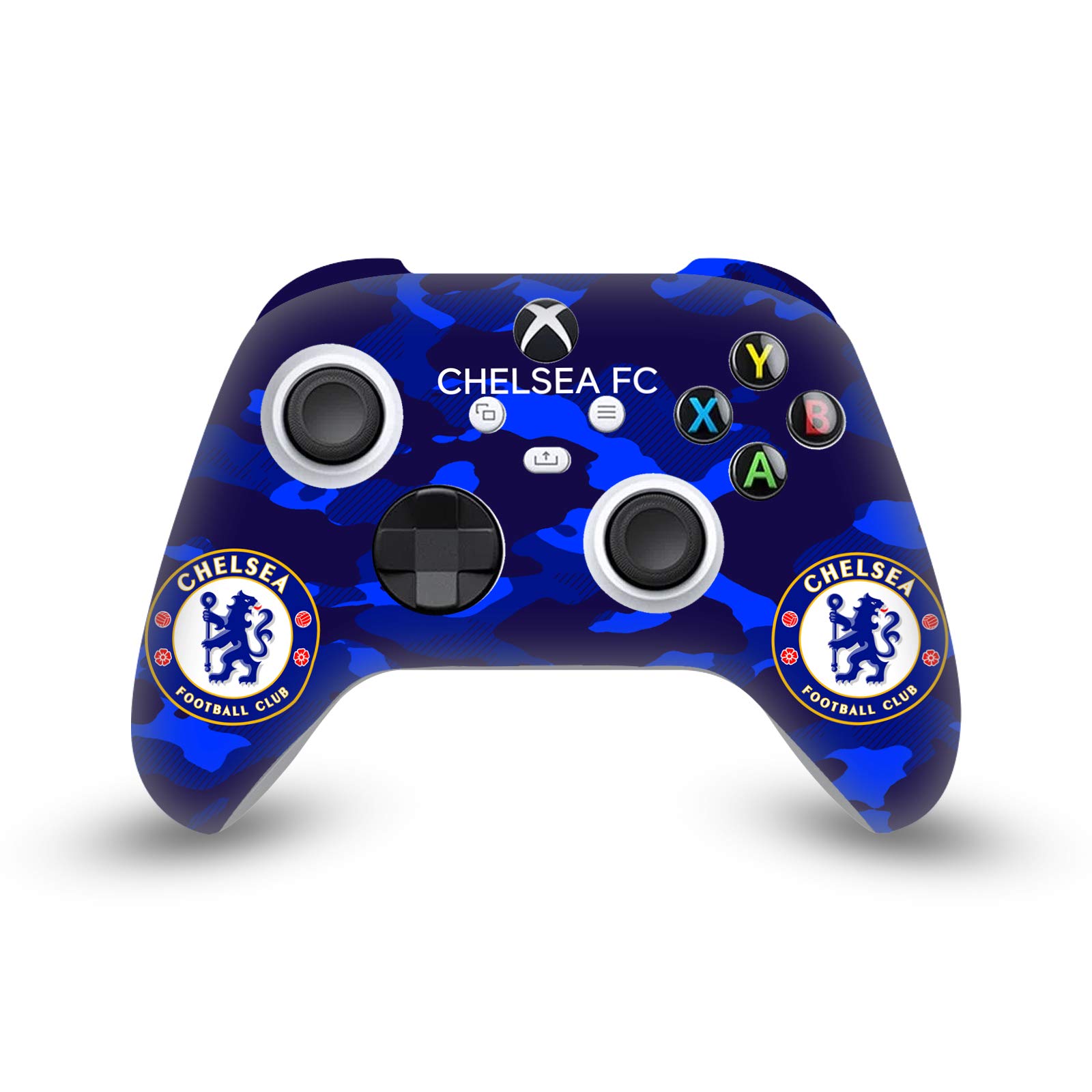 Head Case Designs Officially Licensed Chelsea Football Club Camouflage Mixed Logo Vinyl Sticker Gaming Skin Decal Cover Compatible With Xbox Series X/S Controller