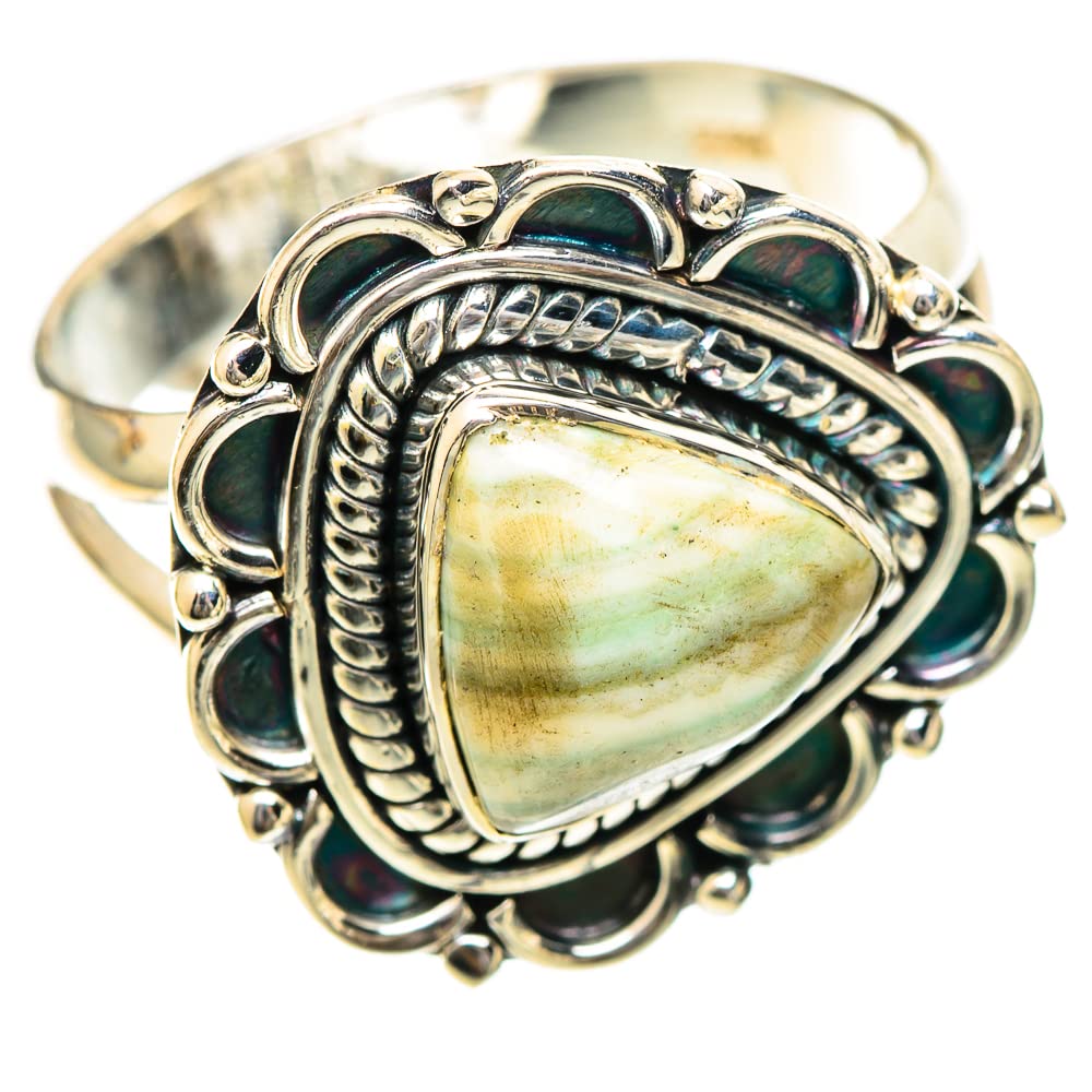 Ana Silver Co Ocean Jasper Ring Size 8.25 (925 Sterling Silver) - Handmade Jewelry, Bohemian, Vintage RING107846