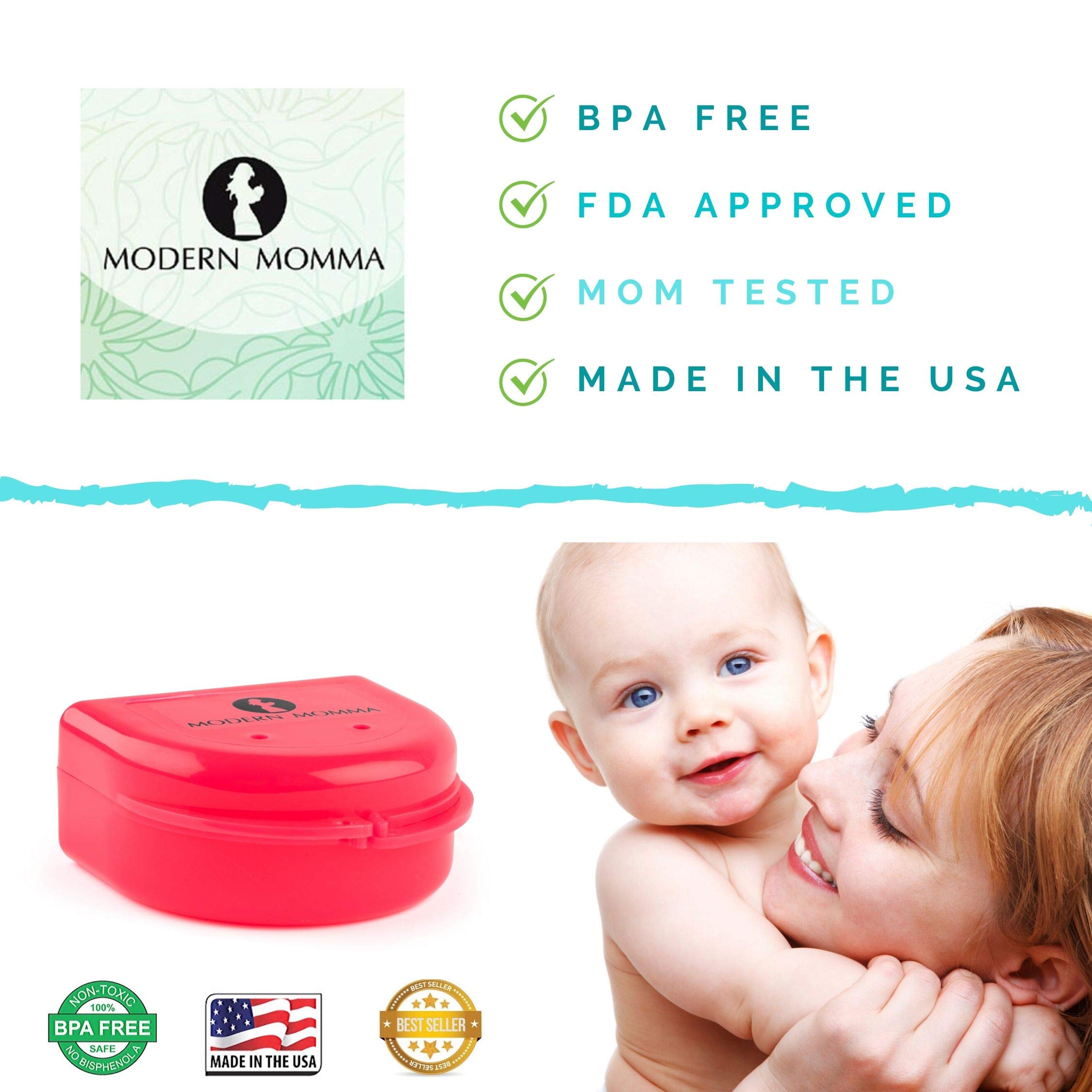 Nipple Shield Case, Pacifier Case, for Nipple Shields and Breast Shields, Pacifier Holder, Nursing Case, Good for Diaper Bag, Purse, Travel, BPA Free, Durable, Made in The USA (Green)