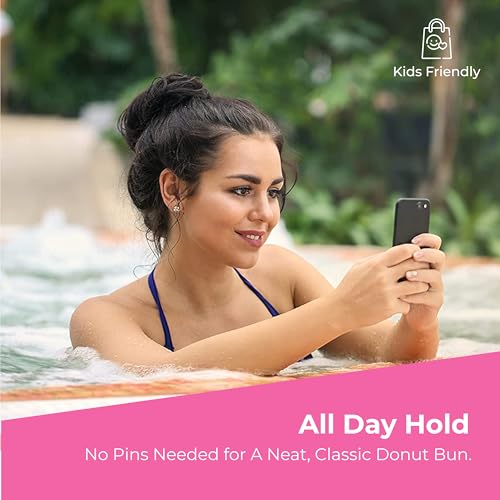 Hawwwy 3 Piece Hair Bun Maker - Easy Hair Bun Roller and Bun Donut for Quick Updos - Snap-and-Roll Bun Hair Tool - Perfect Bun Tool for Kids, French Twist, and Hair Updo Tool - 3 Pack Brown