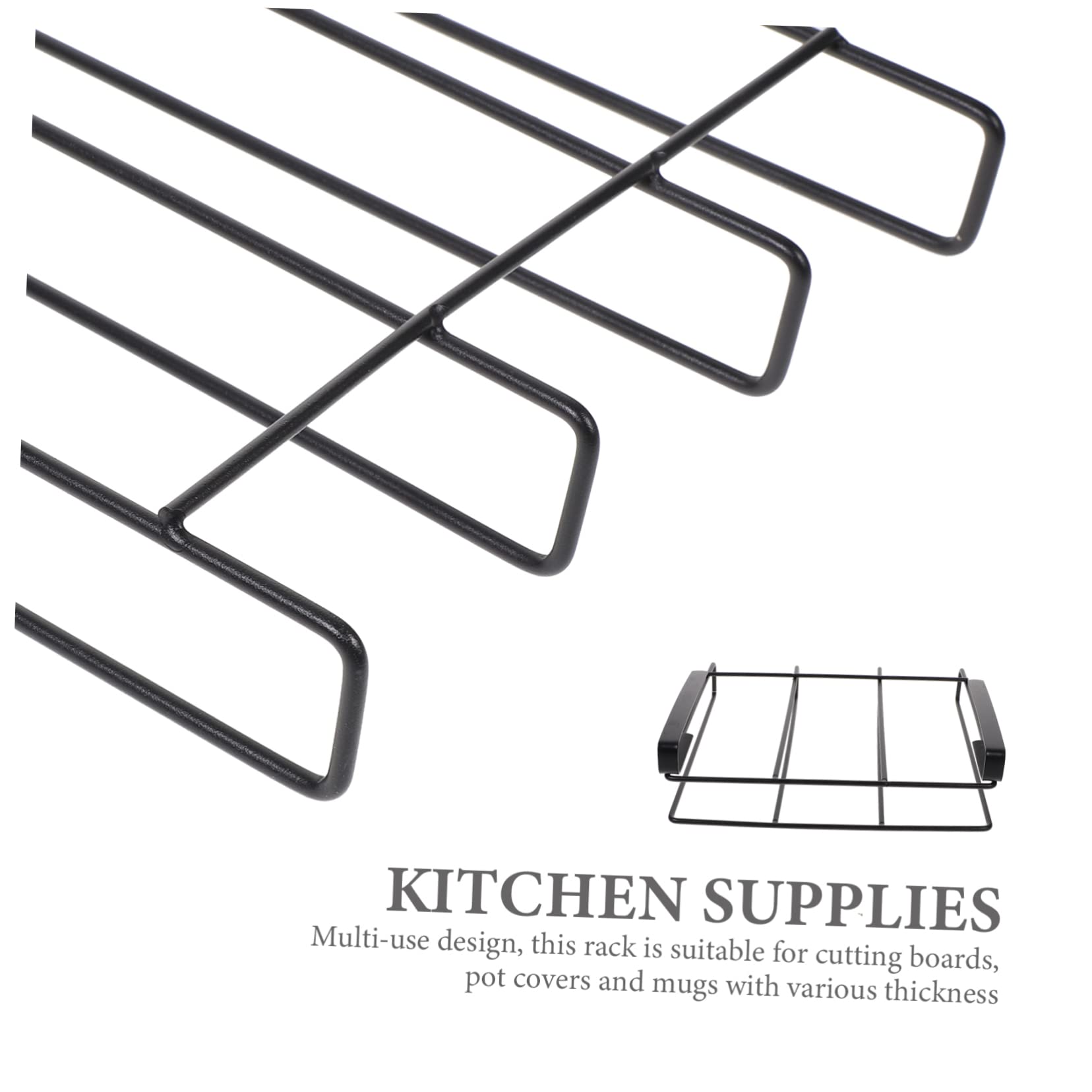 AlTurn Hanging Chopping Board Rack Cooking Utensils Holder Hanging Drying Rack Metal Shelves Under Shelf Cutting Board Holder Bakeware Tray Dry Display Stand Pot Pan Lids Holder Cupboard
