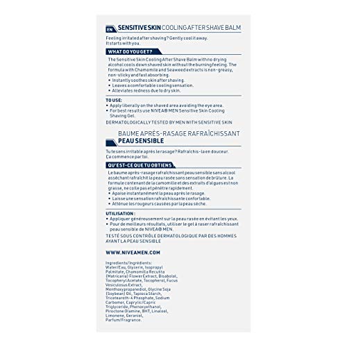 Nivea Men Sensitive Skin Cooling After Shave Balm, 100 ml