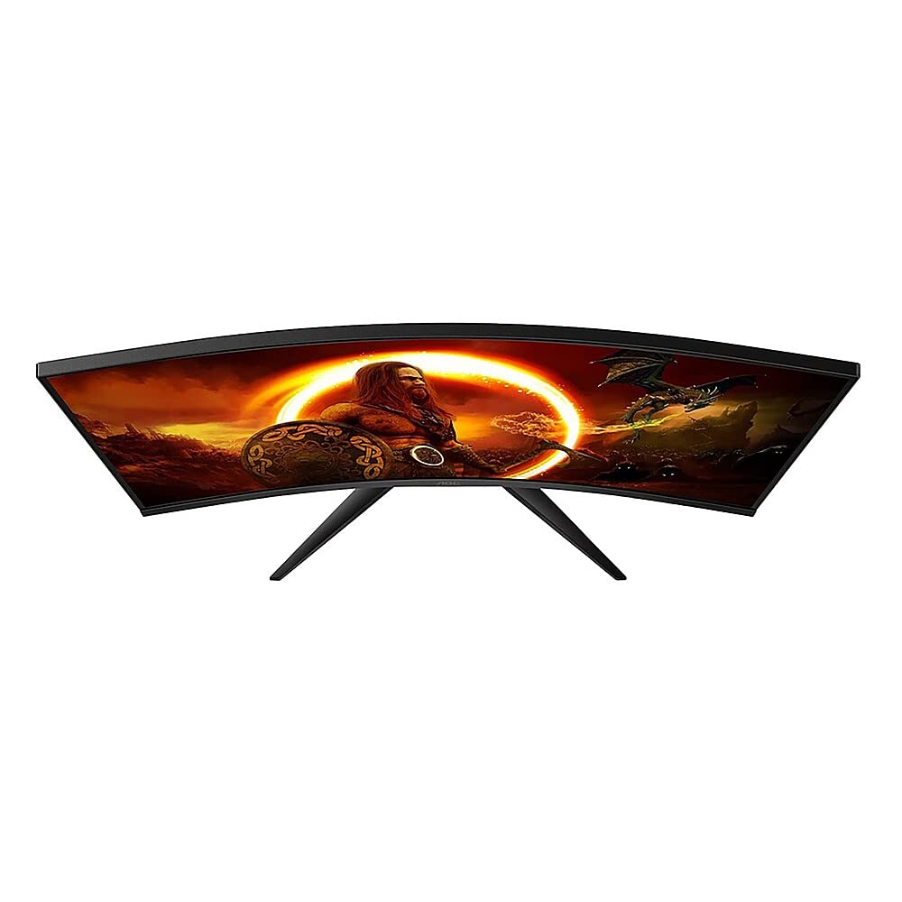 AOC C32G2E 32" Curved Frameless Gaming LCD Monitor FHD, 1500R Curved VA, 1ms, 165Hz, FreeSync, 1920 x 1080 (AMD Adaptive Sync) 3-Year Zero Dead Pixel Policy (Renewed)