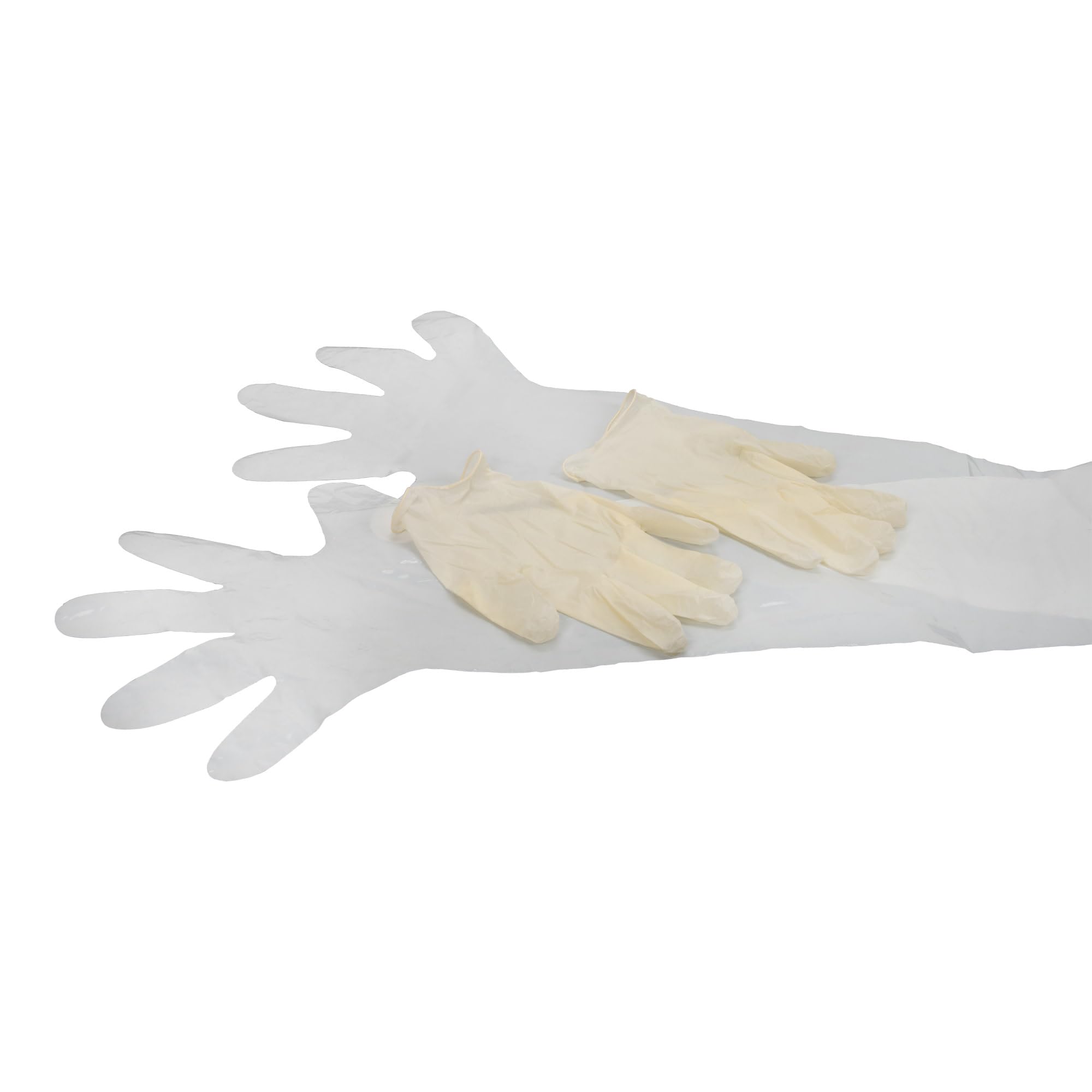 Allen Company Field Dressing Latex Gloves Set, Wrist & Shoulder Length, White, 6 Pairs of Each, 516