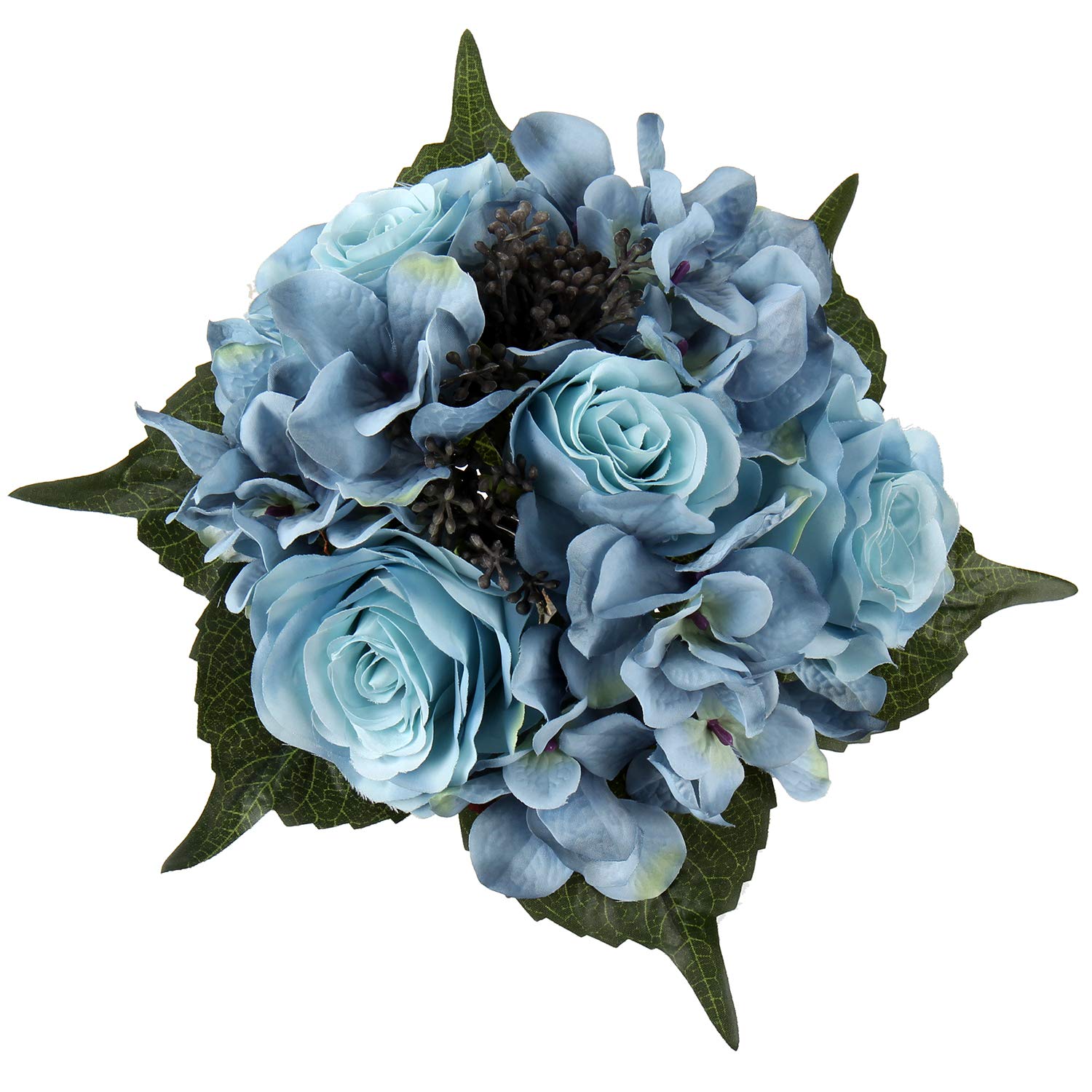 Cream Hydrangea Artificial Flowers 12" Silk Hydrangea Flowers Bouquet Fake Cream Hydrangea Flowers for Wedding Centerpieces DIY Floral Decor Bridal Bouquet - Cream Hydrangea 1 Pack