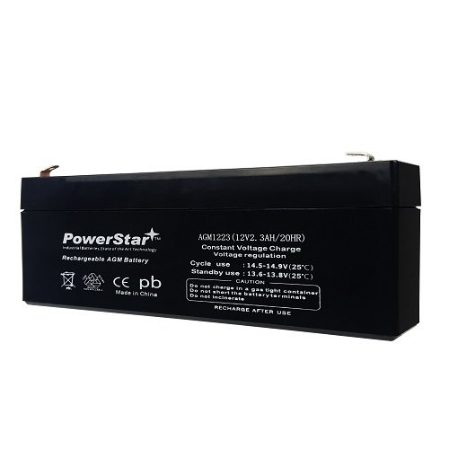 Replacement Battery for EnerSys NP2.3-12FR 12 Volt 2.3 Ah Fire Retardant