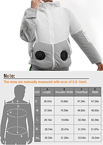 ARRIS 5V USB Cooling Jacket, Air Conditioning Jacket With 4 Fans, UV Resistant Cooling AC Fan Jacket for for Summer High Temp Outdoor Work