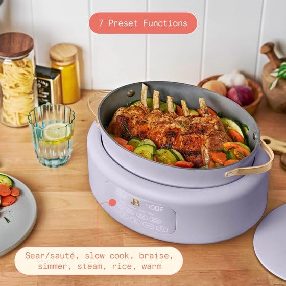 Beautiful 10 - in -1 Electric Multi-Cooker, (Lavender) by Drew Barrymore