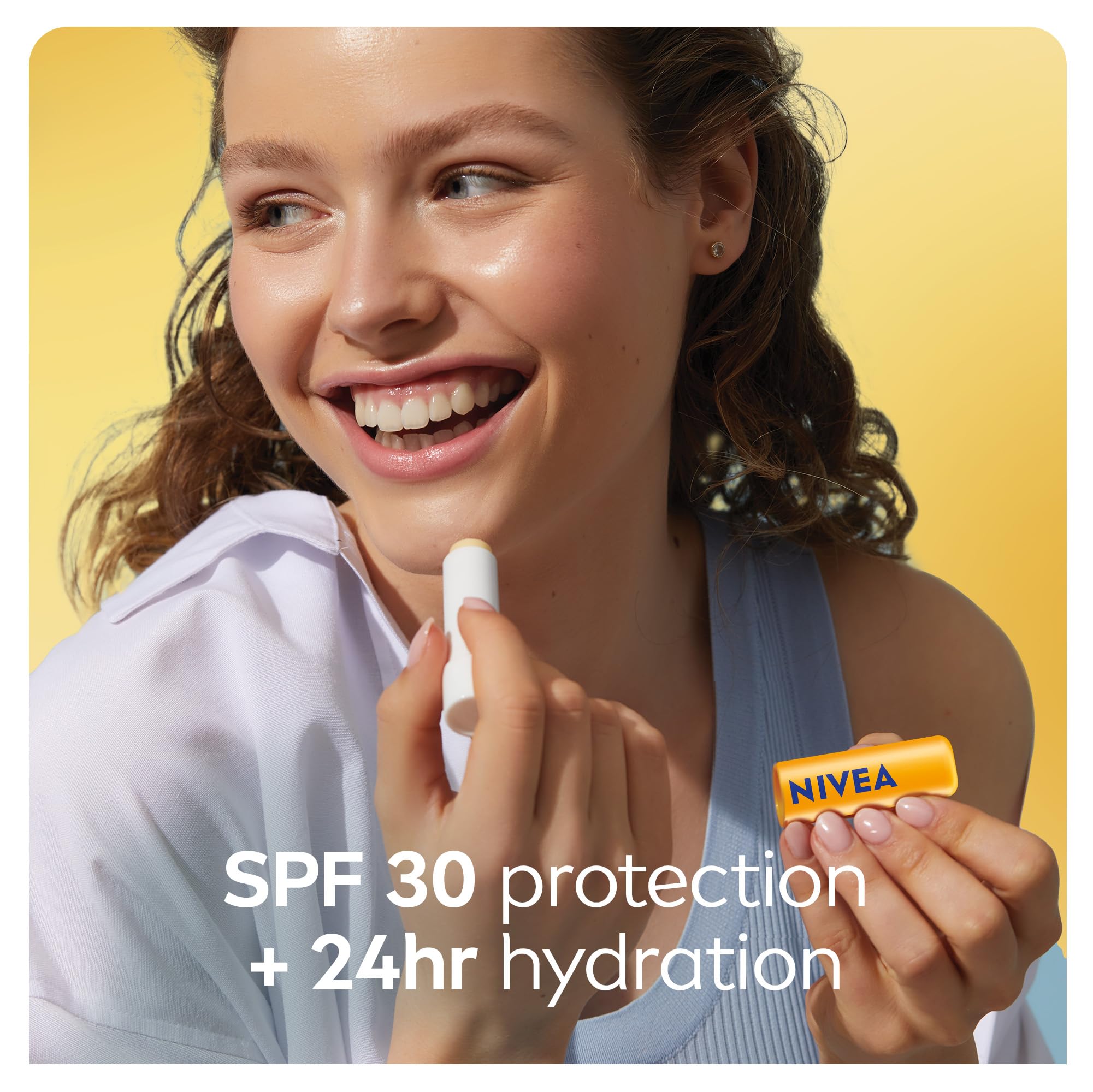 NIVEA Sun Caring Lip Balm Sticks with SPF 30, Duo Pack (2 x 4.8 g)(Imported from Canada)