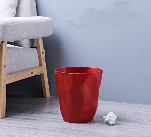 Peacewish Square Red Trash Can Wastebasket, Garbage Container Bin for Bathrooms, Powder Rooms, Kitchens, Home Offices (red, Pack of 1)