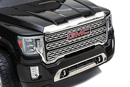DAKOTT GMC Sierra Denali HD Two Seater 12 Volt Ride-On Truck w/ 2.4G Remote Control, LED Lights, Horn, Music, MP3/USB, Storage Box, Spring Suspension, Electric Vehicle for Kids .