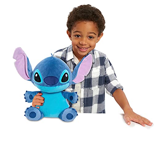 Disney Classics 14-inch Stitch, Comfort Weighted Plush, Officially Licensed Kids Toys for Ages 3 Up, Gifts and Presents by Just Play