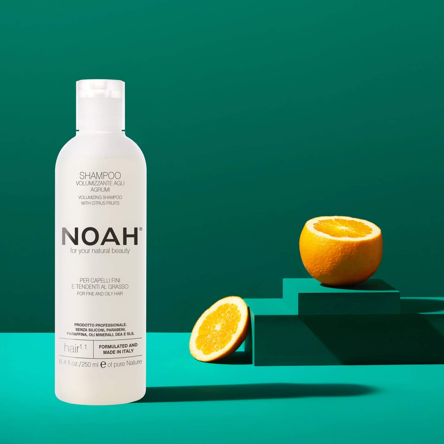 Noah Hair 1.1 Volumizing Shampoo - Organic Shampoo β Best Volumizing Shampoo - With Essential Oils and Hydrolysed Wheat Protein β Hair Products for Natural Beauty - 8.5 fl.oz (250 ml)
