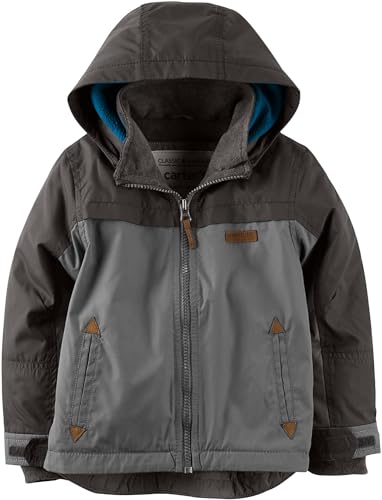 Carter's Toddler Little Boys' Fleece Jacket - Kids' Winter Outerwear - Grey 4T