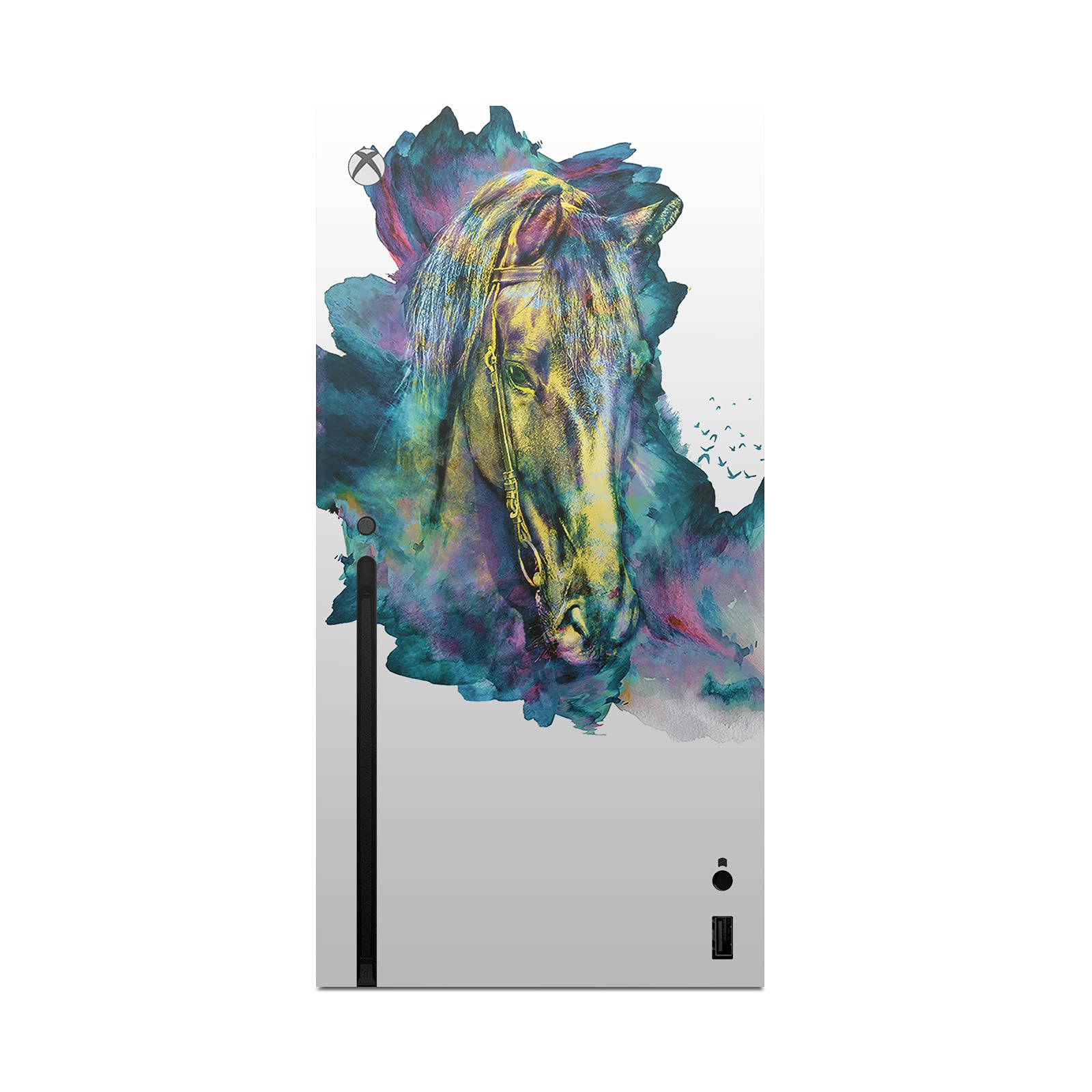 Head Case Designs Officially Licensed Riza Peker Horse Art Mix Vinyl Sticker Gaming Skin Decal Cover Compatible With Xbox Series X Console