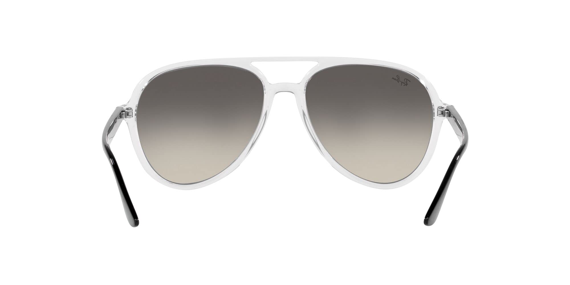 Ray-Ban RB4376 Aviator Sunglasses, Transparent/Grey Gradient, 57 mm