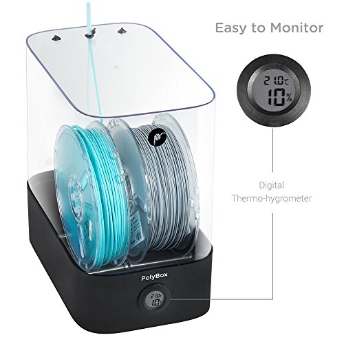 Polymaker Filament Storage Box for 2x1kg Spools or 3kg Spool- PolyBox Edition II 3D Printer Filament Storage Filament Holder 3D Filament Spool Storage Box 3D Printing Filament
