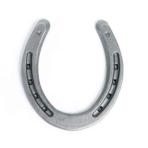 The Heritage Forge Steel Horseshoes Set for Horses, Crafts, Decorations and Backyard Games - Plain Shoe Size 0 - Sand Blasted 10 Shoes