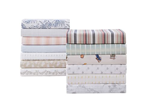 Tommy Bahama - Queen Sheets, Cotton Percale Bedding Set, Crisp & Cool, Stylish Home Decor (Off The Grid Green, Queen)