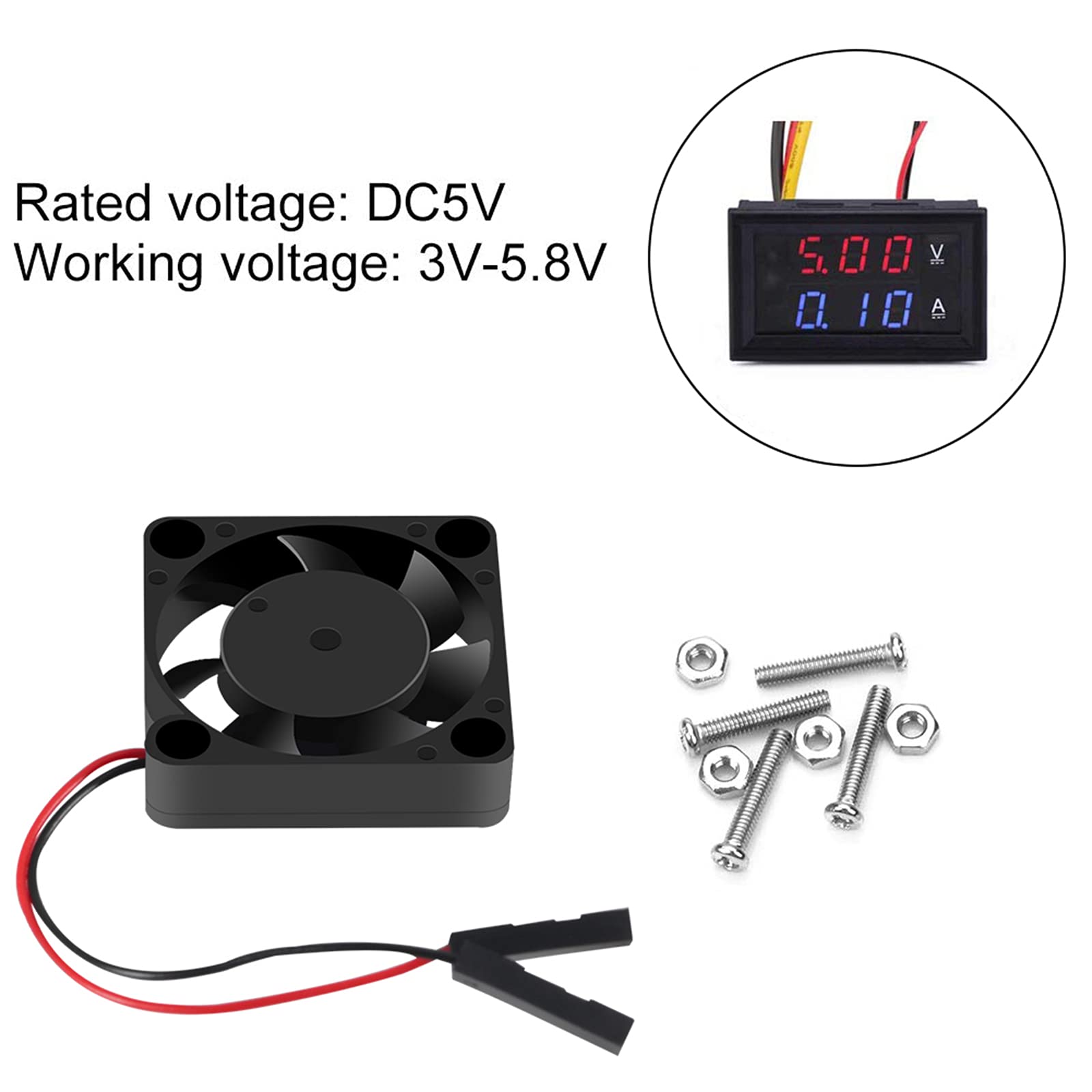 ALMOCN 4pcs Raspberry Pi Fan, Raspberry Pi Cooling Fan Heatsink Cooler Radiator Connector Separating One-to-Two Interface 3.3V 5V 30x30x7mm for Raspberry Pi 4, Pi 3 B+, Pi 3B, Pi 2, Pi B+