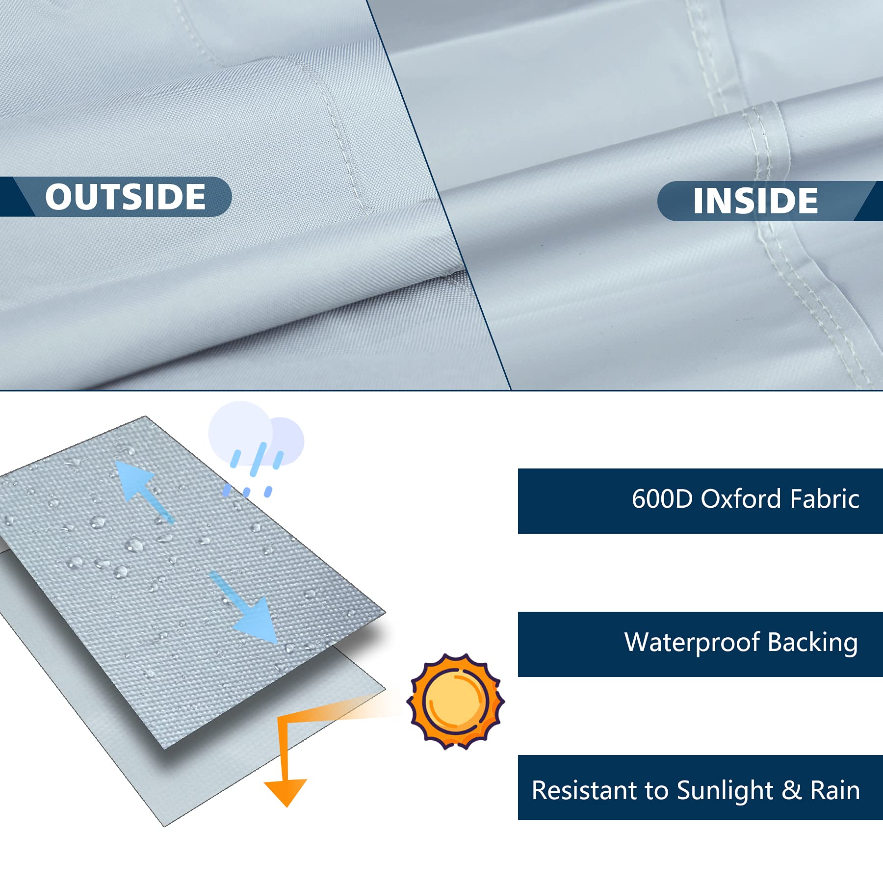 Pearwow Air Conditioner Cover for Outside Unit,Outdoor Central Winter AC Cover Fits up to 24L x 24W x 30H inches