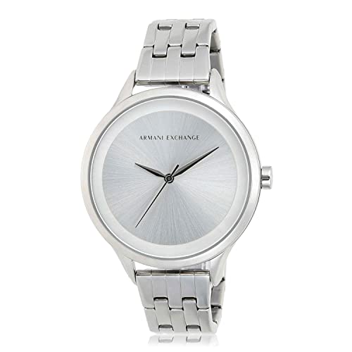 Armani Exchange A|X Women's Analog-Quartz Watch with Stainless-Steel Strap, Silver, 14 (Model: AX5600)