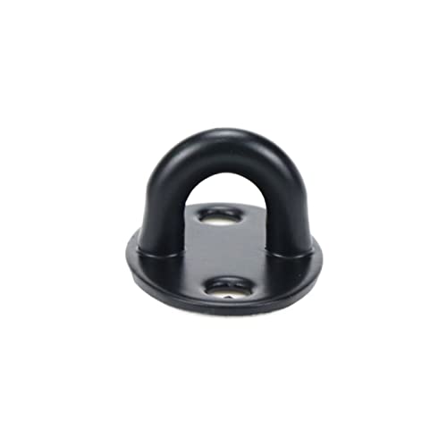 Dnyta 12 Pack Black Pad Eye Plate U Hooks Wall Mount Stainless Steel Ceiling Hooks Heavy Duty for Hanging Plants Lights
