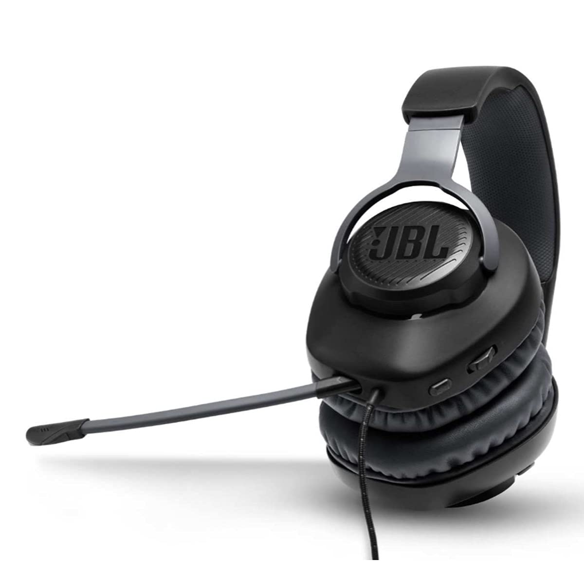 JBL Free WFH Wired Over-Ear Headset with Detachable Mic - Black, Small