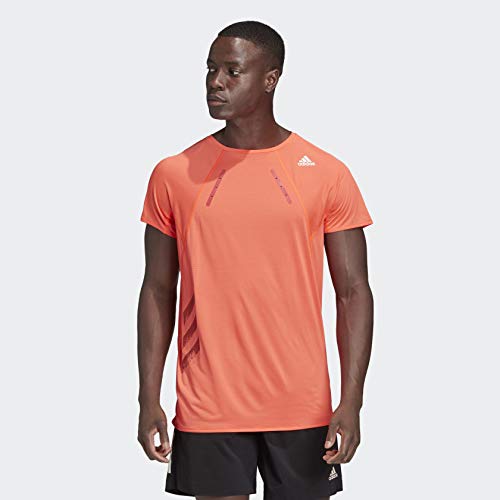 adidas Men's HEAT.RDY Tee Solar Red Small