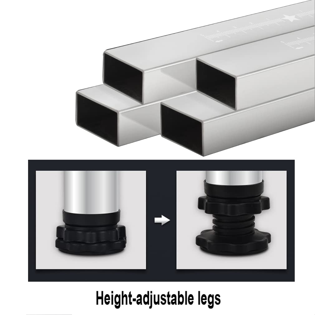 Adjustable Refrigerator Stand Heightened 4"/6"/8"/10" Washing Machine Base Dryer Pedestal Length 20"-29" Dishwasher Pedestal Appliance Stand Prevent Scratch Dent