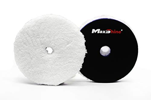 Maxshine Microfiber 5” Polishing Foam Pad for Cutting – Hook and Loop, for DA and Rotary Polishers, Ultra-Soft Microfiber pad