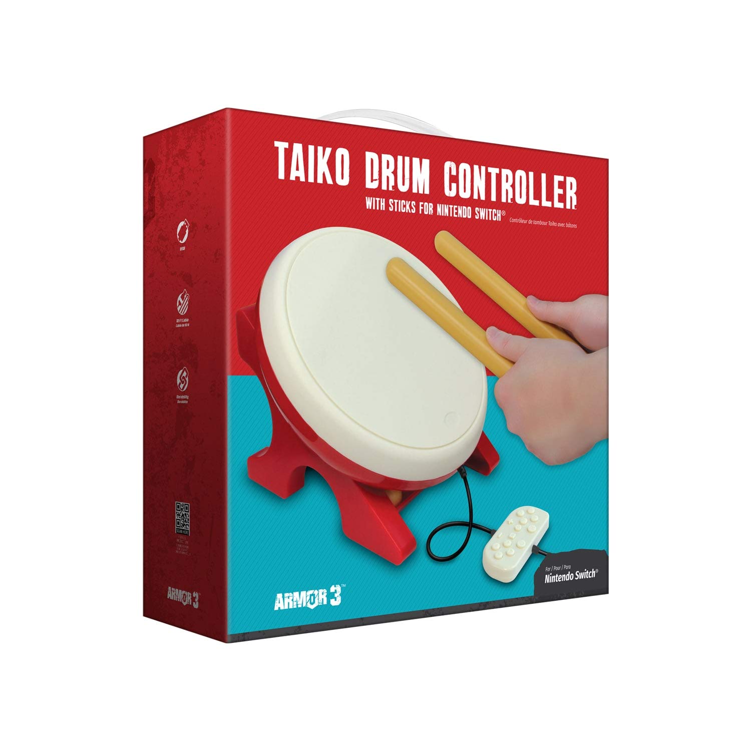 Armor3 Taiko Drum Controller with Sticks for Nintendo Switch - Nintendo Switch