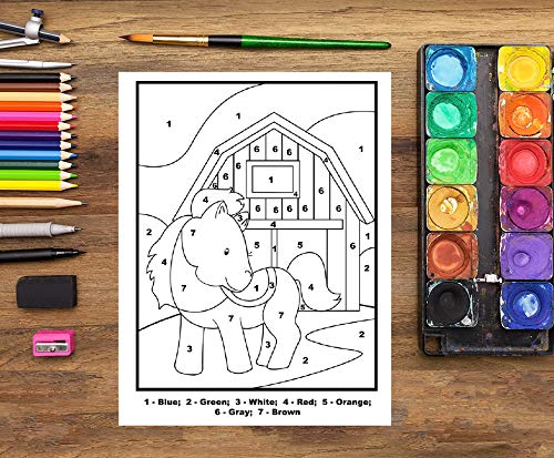 Color by Number for Kids: Activity Book