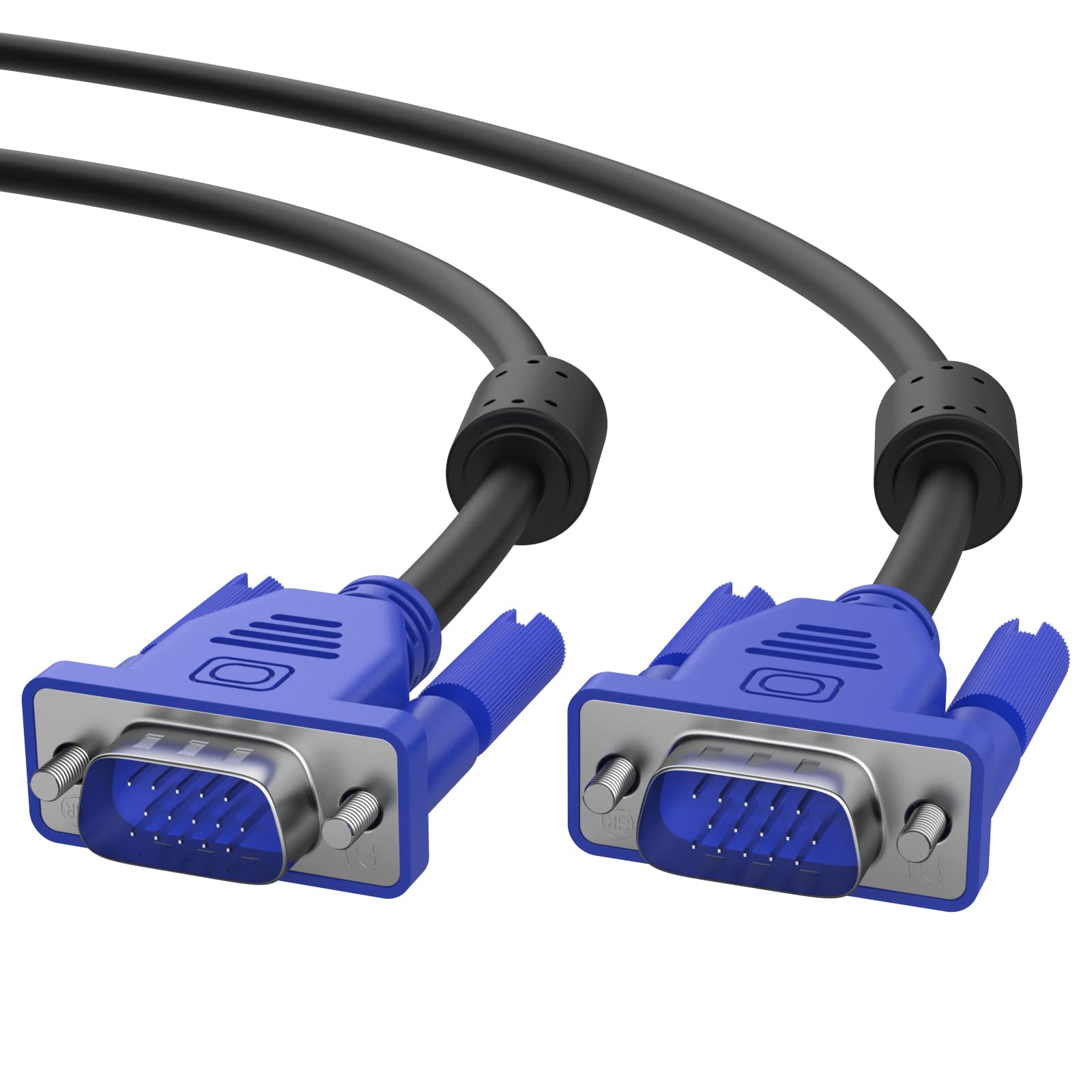 Weduda VGA to VGA Video Cable 6 feet/1.8m, 15 pin 1080P Full HD Male to Male Monitor Cable for Computer PC Laptops TV Projectors to Monitor Screen Projector with VGA Plug Port