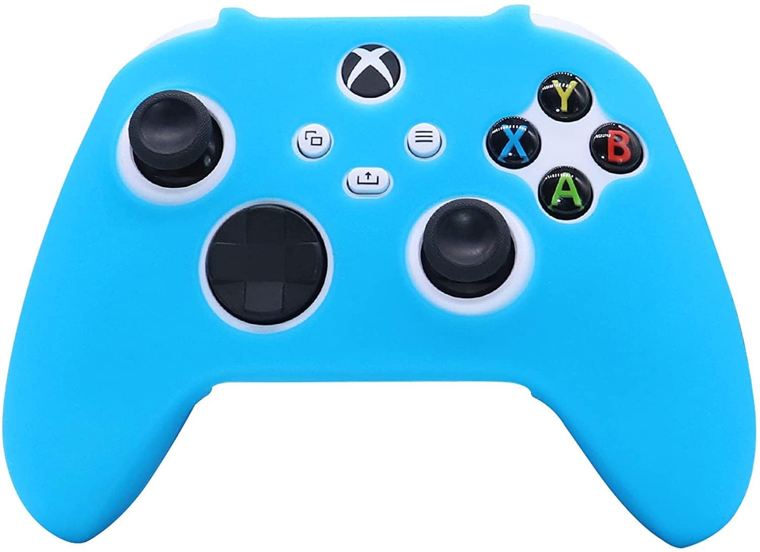 HLRAO Glow in The Dark Silicone Cover Skin for Xbox Series X Controller, Anti-Slip Soft Rubber Case Protector for Xbox Series S Controller with 6 Thumb Grip Caps Glow in The Dark.