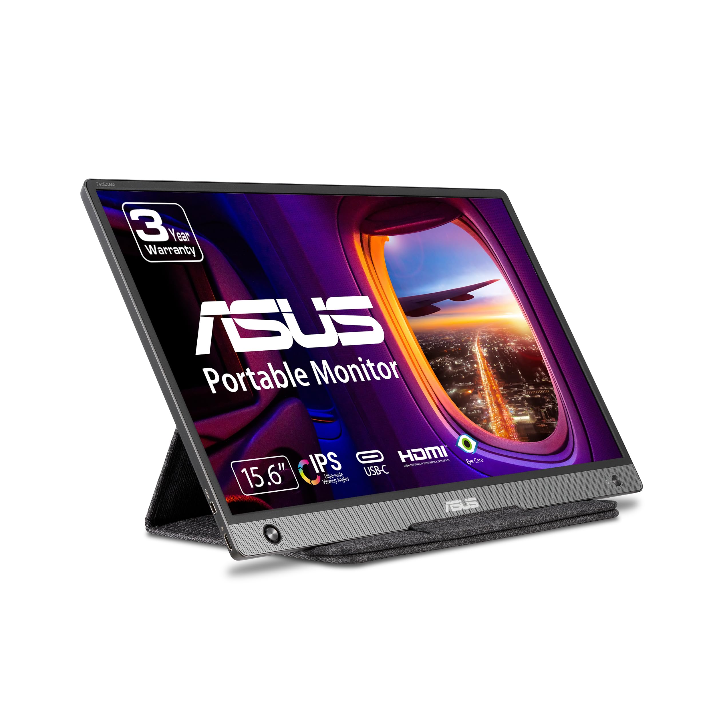 ASUS ZenScreen 15.6” 1080P Portable USB Monitor (MB16AH)( ) (Renewed)