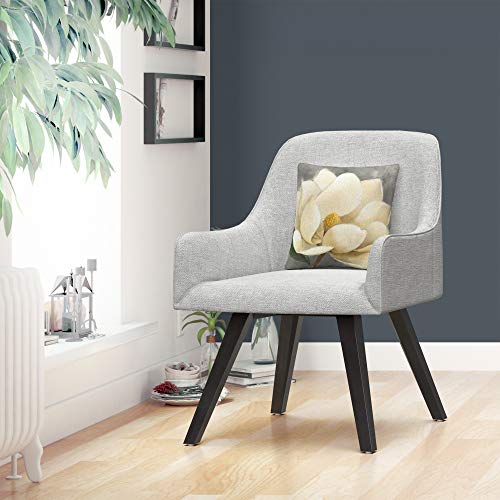 Trademark Fine Art Magnolia Blossom on Gray by Albena Hristova, 16x16 Decorative Throw Pillow
