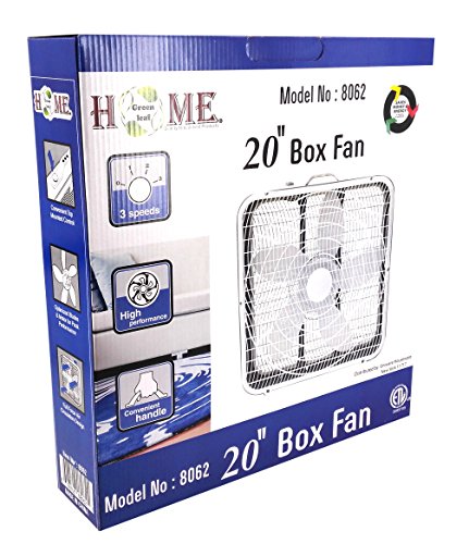 UW UNIWARE THE NAME YOU TRUST 8062 Portable 3 speed box floor fan 20 Inches, quiet operation,125v