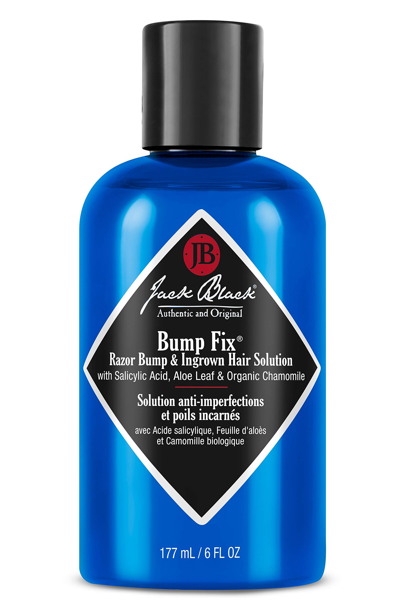 Jack Black Bump Fix, 6 Fl. Oz. – Acne, Razor Bump & Ingrown Hair Solution – Moisturizing Acne Treatment for Face, Aftershave for Razor Bumps, Ingrown Hair Serum for Men