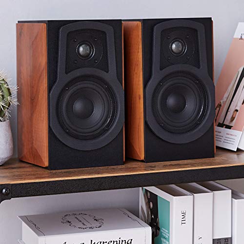 Amazon Basics Bookshelf Speakers with Passive Speaker, 50W, 50-20KHz, BLACK