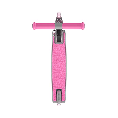 Jetson Scooters - Leo Kick Scooter (Pink) - Collapsible Portable Kids Push Scooter - Lightweight Folding Design with High Visibility RGB Light Up LEDs Wheels and Adjustable Height Handlebars