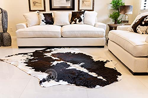 Genuine Tricolor Cowhide Rug Approx. 6 x 7-8 ft. 180 x 220 cm